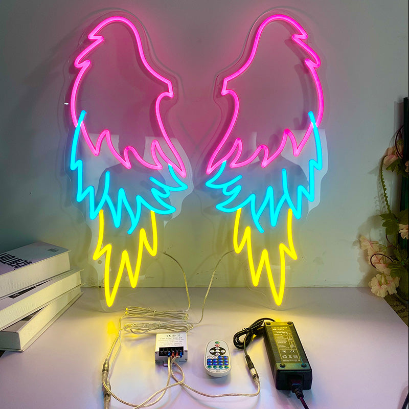 Multicolor Angel Wings Neon