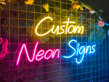 Custom Neon Signs | Glow Led Neon Sign | Cool Blue Neon Letters Lighting