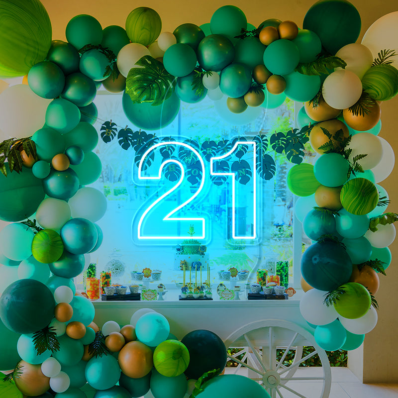 21st Birthday Neon Sign | Twenty One Party Decorate Neon Light