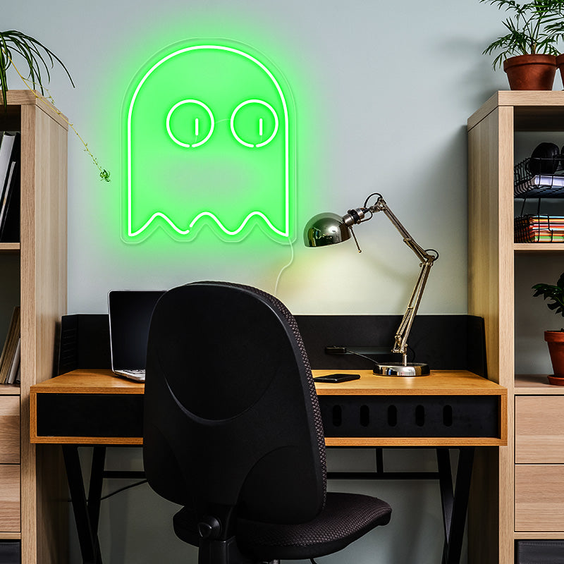 Pacman Ghost LED gaming neon sign | Retro Gaming & Arcade Room Wall Art