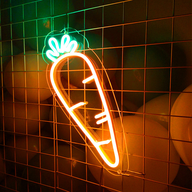 Light Yellow Neon Signs | Carrot Neon Lights